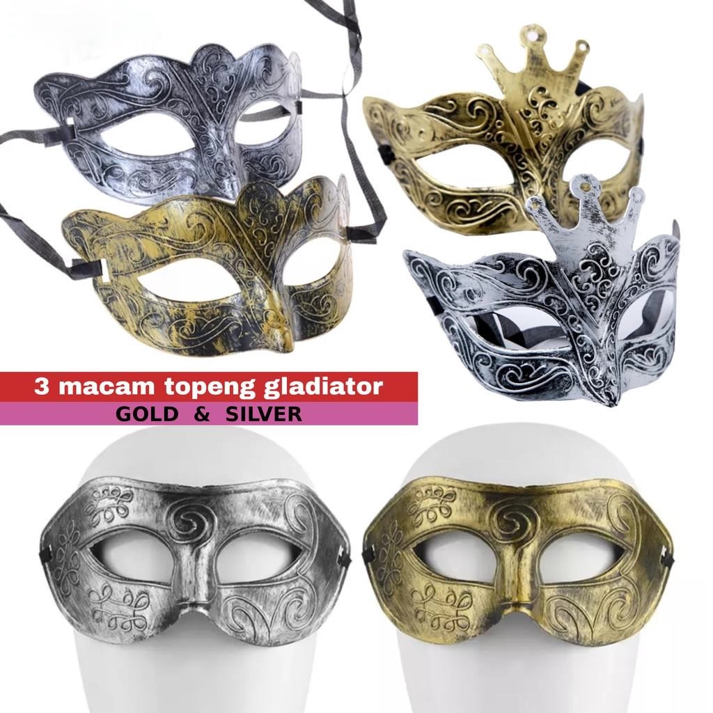Jual BST - Topeng Pesta Gladiator Setengah Wajah Queen and King ...