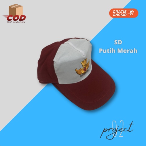 Jual Topi SD SMP SMA SMK Topi Sekolah Seragam Sekolah Logo Bordir ...