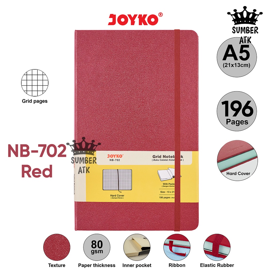 Jual Notebook Buku Tulis Catatan Diary Agenda Joyko Hard Cover NB-663 ...