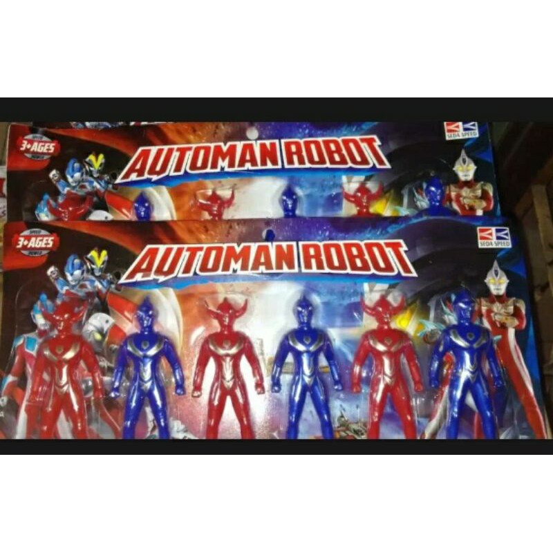 Jual MAINAN ANAK automan robot mirip ultraman isi 5 robot | Shopee ...