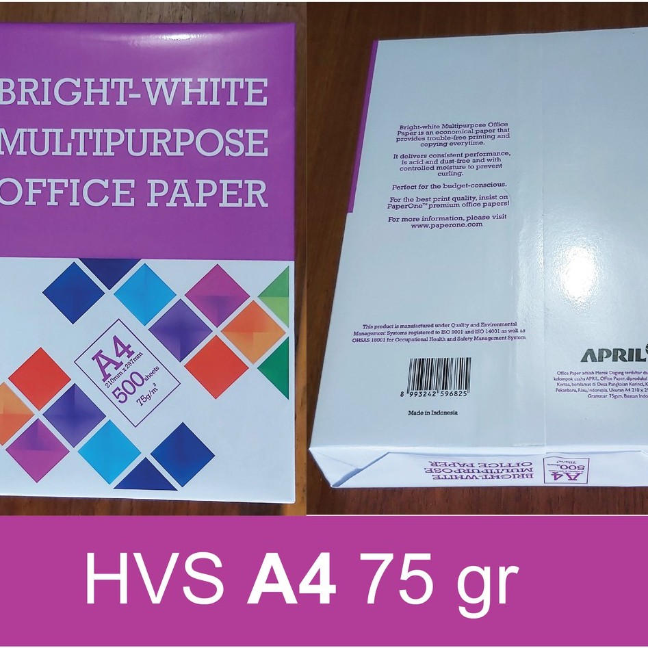 Jual Kertas HVS A4 75 Gsm BMO 1 Rim (500 Lembar) | Shopee Indonesia