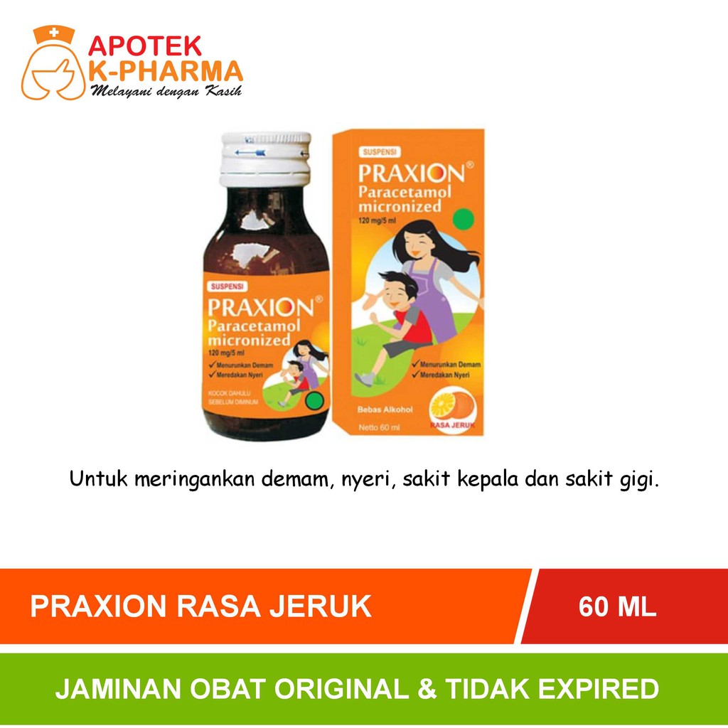 Jual Praxion Sirup Rasa Jeruk Isi 60ml Obat Original Pharos | Shopee ...