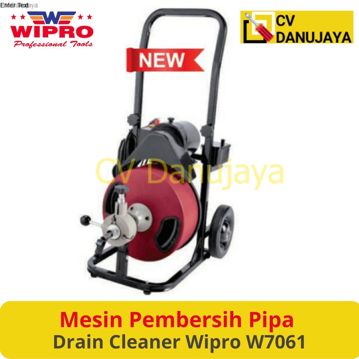 Jual Mesin Pembersih Saluran Air Pipa Drain Cleaner Pipe 15 m Wipro W7061 | Shopee Indonesia