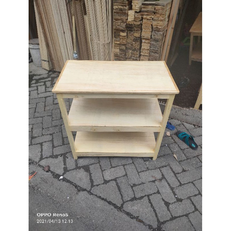 Jual meja kompor susun 3, meja tv, meja serbaguna, bahan jati belanda ...