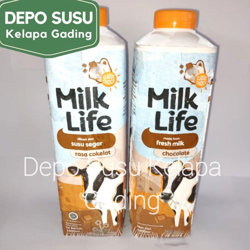 Jual Susu MilkLife Pure Milk / Chocolate 1L Freshmilk | Milk Life Fresh ...