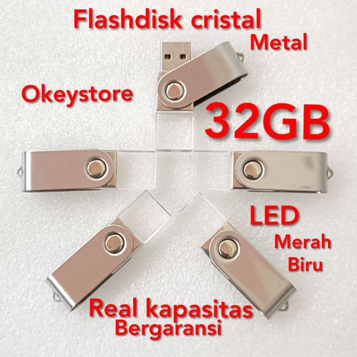 Jual FLASHDISK 32GB KRISTAL LED FDSPC31 PUTAR REAL KAPASITAS | Shopee Indonesia