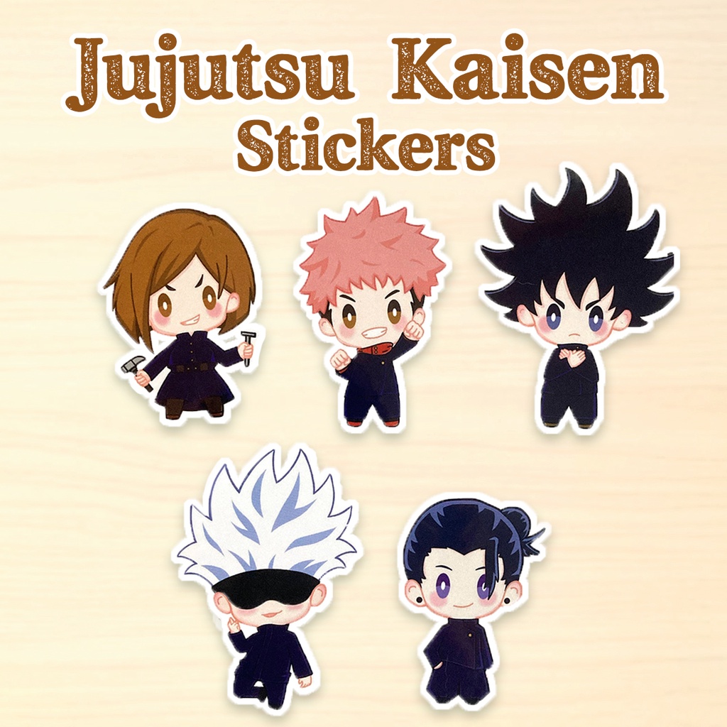 Jual 5pcs Jujutsu Kaisen Sticker Stiker Waterproof Anti Air JJK Chibi ...