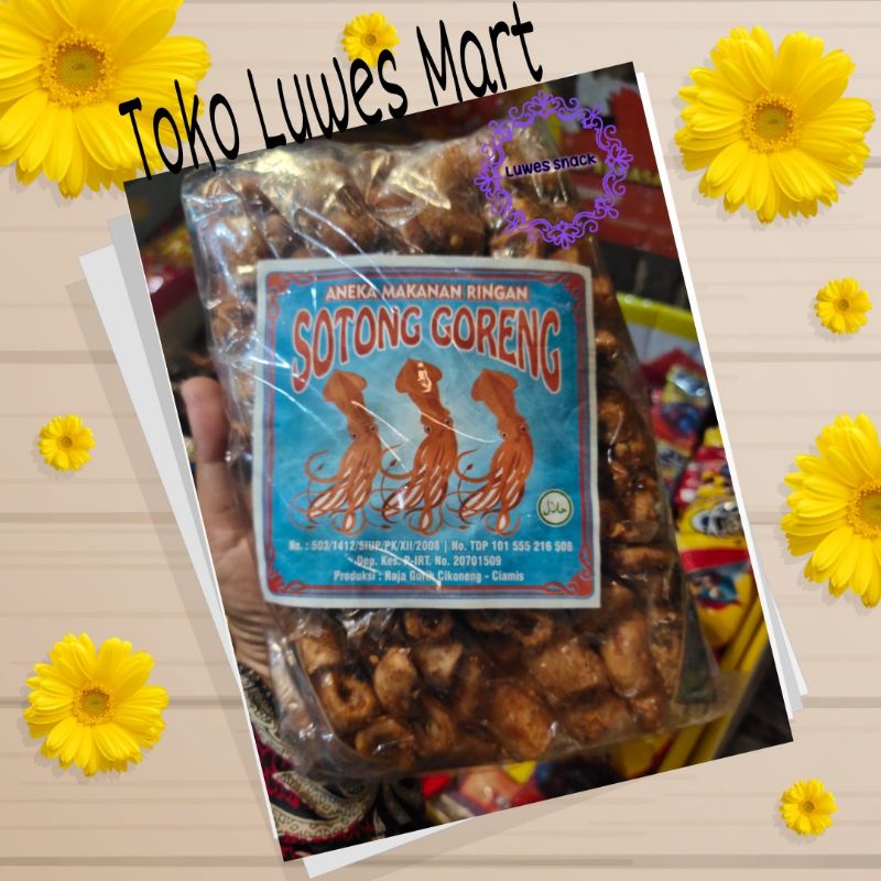 Jual sotong goreng isi 20pcs-jajanan pedas-snack pedas-makanan ringan ...