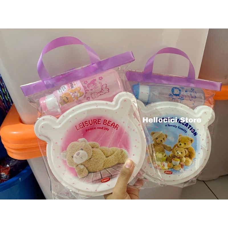 Jual PARCEL LUNCH BOX BEAR TRIXY + BOTOL MINUM KEMASAN ULTAH | Shopee ...