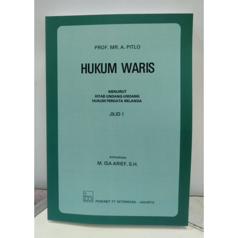 Jual BUKU HUKUM WARIS Jilid 1 Prof.Mr.A.Pitlo | Shopee Indonesia