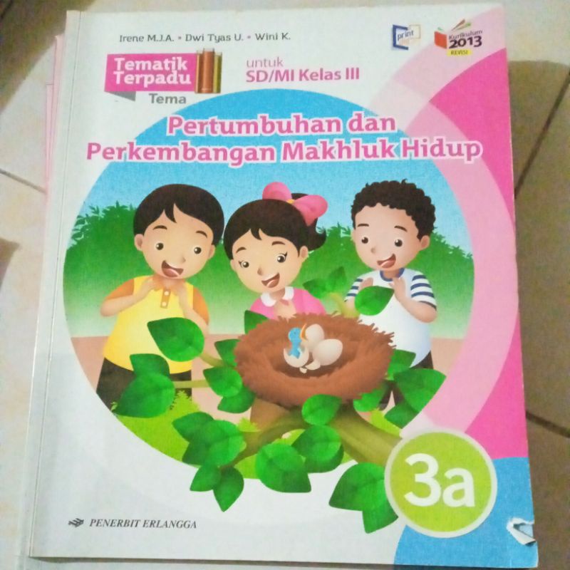Jual Buku Tematik Terpadu 3a-3d k13 revisi (1set = 4 buku) | Shopee ...