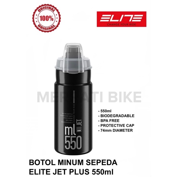 Jual Elite Jet Plus 550ml Bidon Botol Minum Sepeda BPA Free Original | Shopee Indonesia