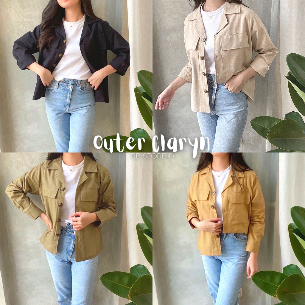 Jual Kemeja Outer Linen Premium Claryn Outer Linen Kardigan 2 Pocket ...