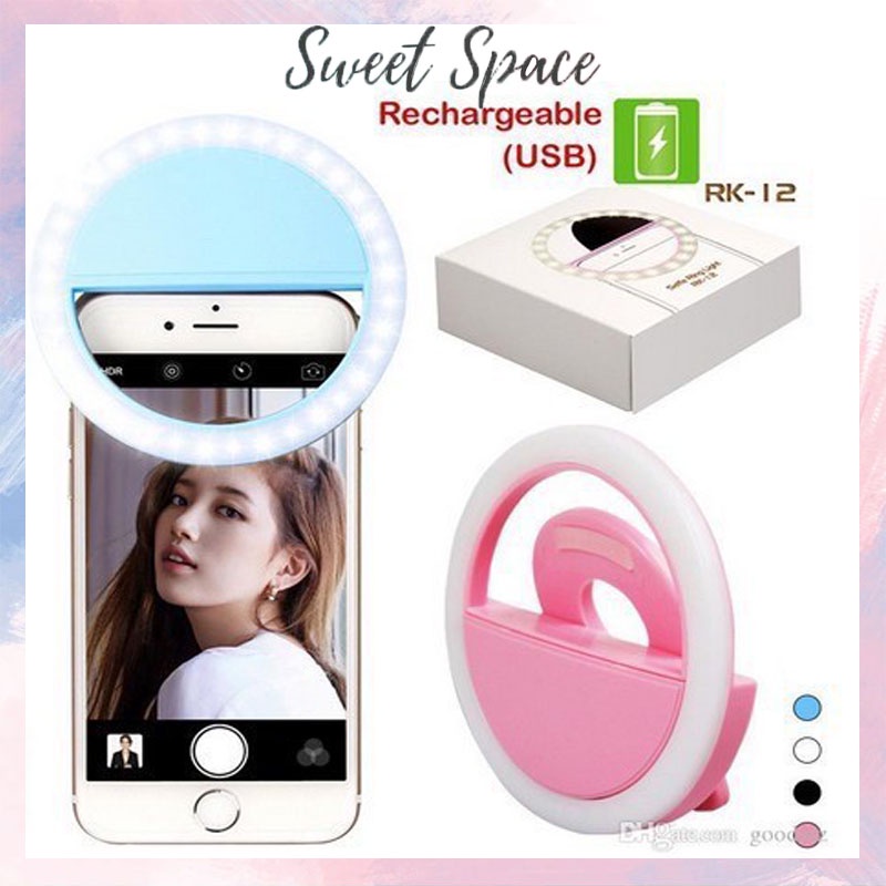 Jual LAMPU RING SELFIE LED HANDPHONE [SWEETSPACE] | Shopee Indonesia