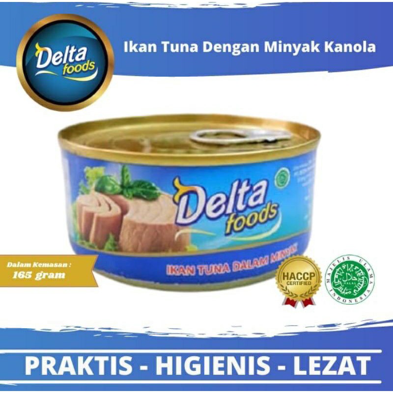 Jual DELTA FOODS IKAN TUNA DALAM MINYAK KANOLA 165gram KEMASAN KALENG ...