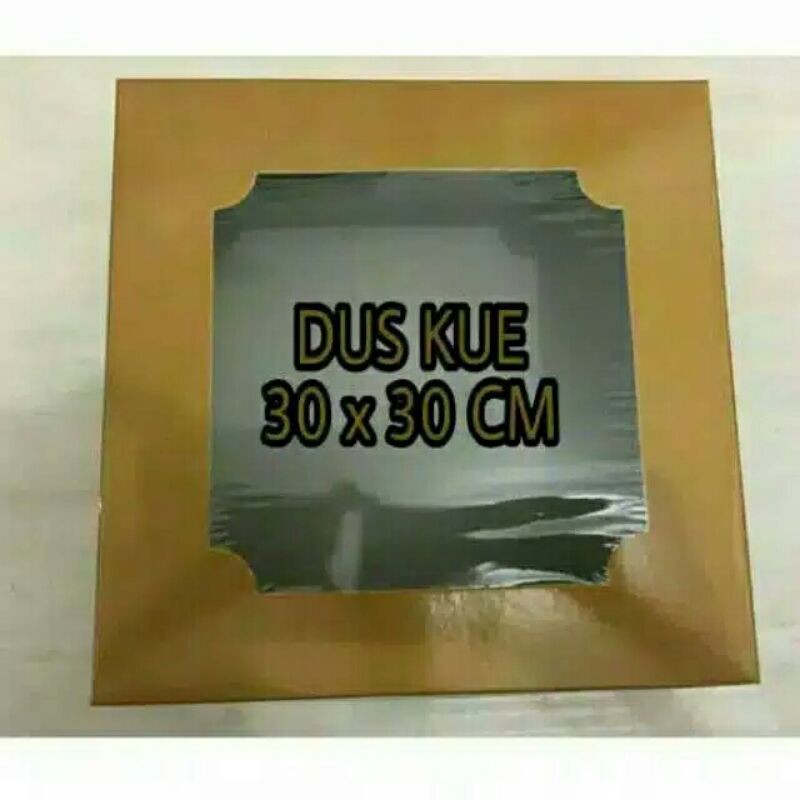 Jual @5pcs Dus Merah Love / Dus Gold Kemasan Kue size 28x28 / 30x30 Dus ...