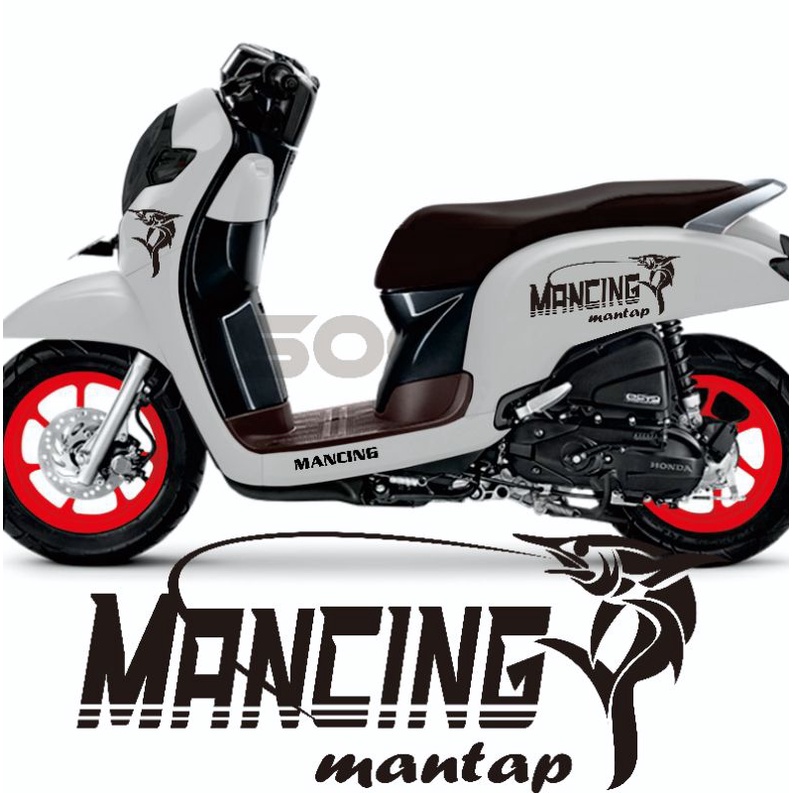 Jual Stiker Scoopy Stiker Vespa Genio Mancing Sticker Mancing Mania ...