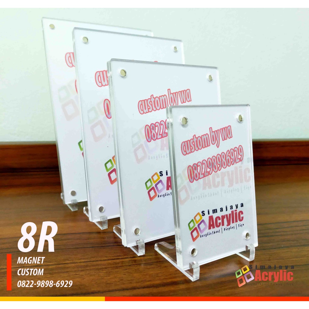 Jual frame akrilik magnet/ frame bingkai akrilik Variasi Ukuran ...