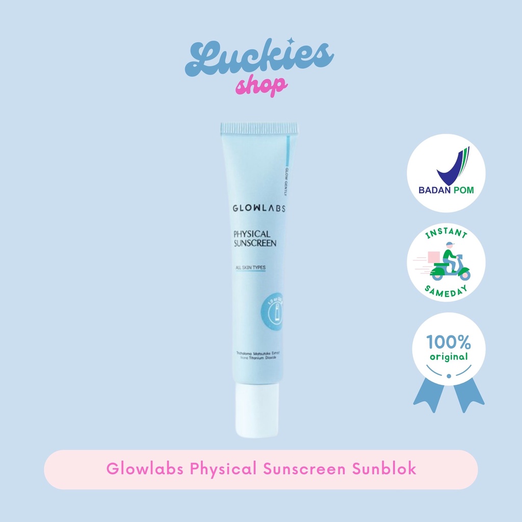 Jual BPOM Glowlabs Physical Sunscreen Sunblok Sunblock Wajah Muka Tabir ...