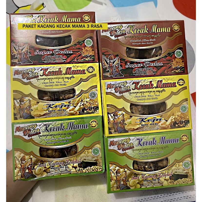 Jual kacang disco kecak mama isi paket 3rasa kacang disco asli bali ...