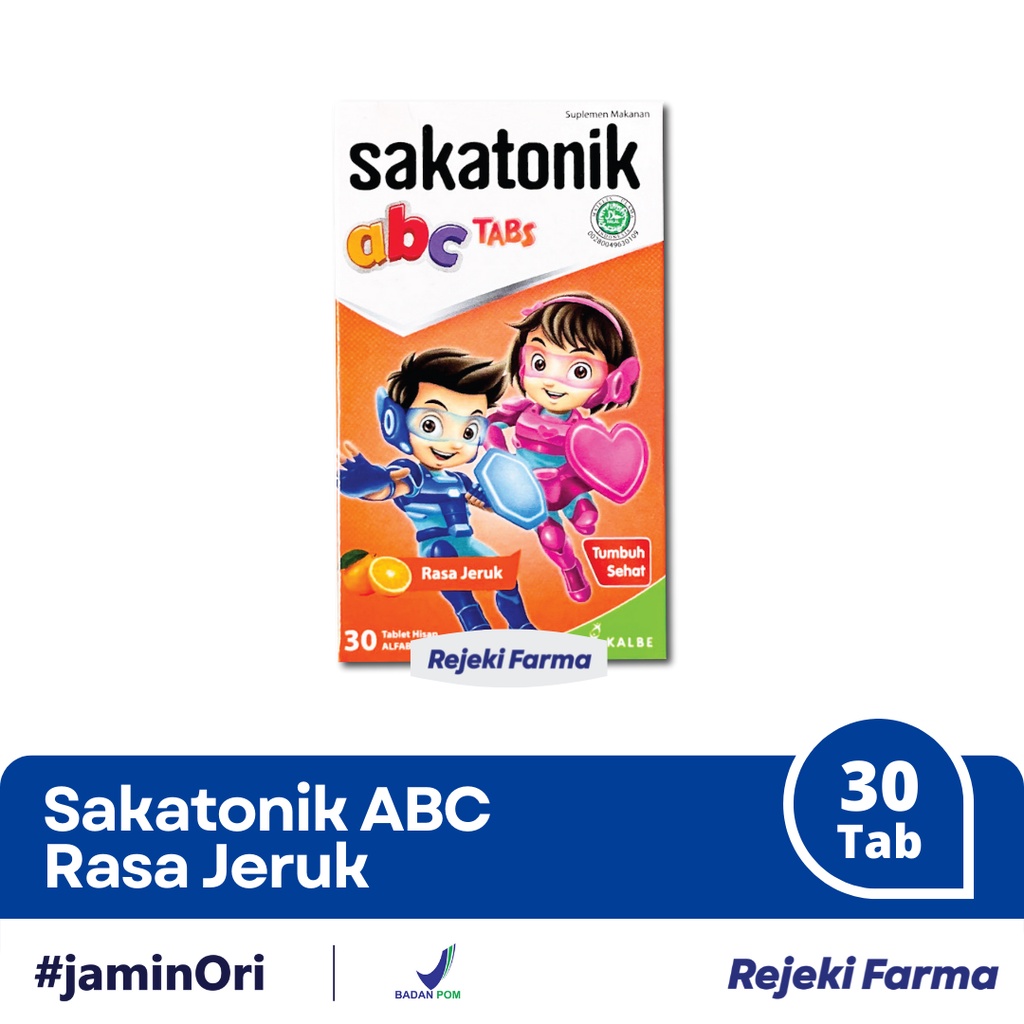 Jual SAKATONIK ABC Tabs 30 Tablet / Tab - Rasa Jeruk Orange Flavour ...