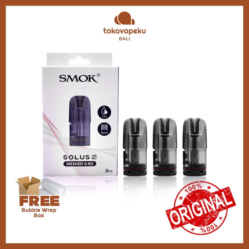 Jual CARTRIDGE SOLUS 2 CATRIDGE POD SMOK SOLUS 2.5ML by SMOK | Shopee ...