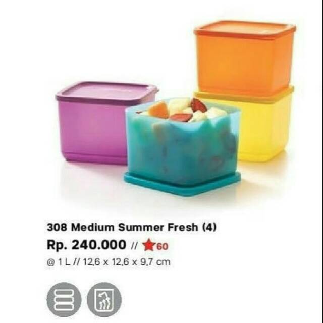 Jual Tupperware Medium Summer Fresh | Shopee Indonesia