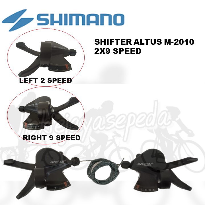 Jual Shimano Shifter operan sepeda gunung / lipat seri ALTUS M-2010 2x9 ...