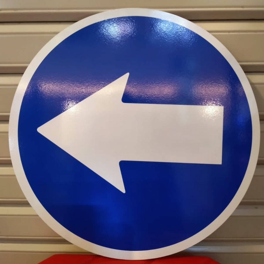 Jual sign plat arah PANAH / rambu tanda panah model bulat | Shopee ...