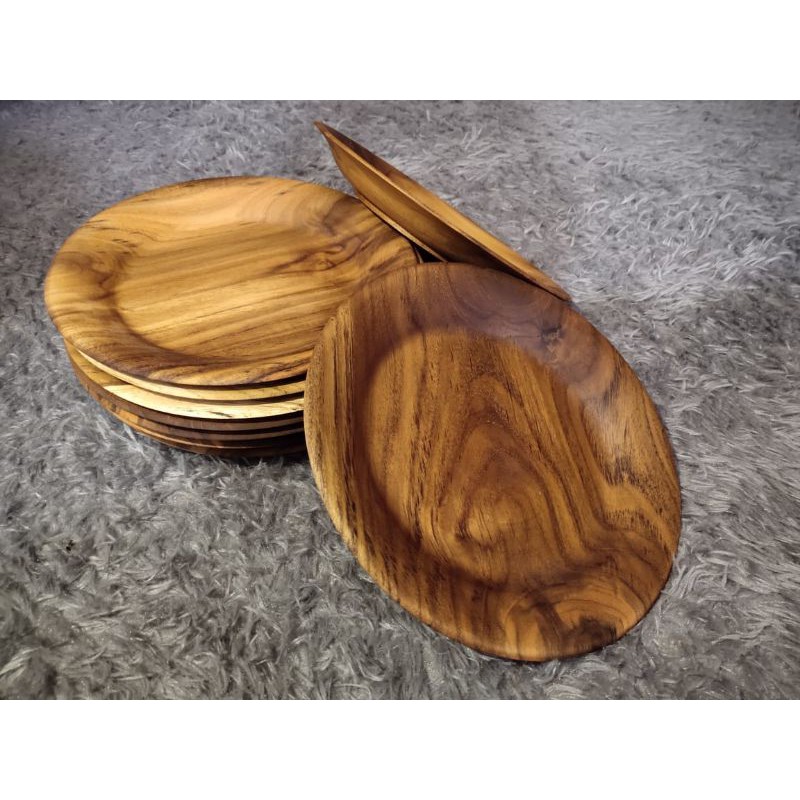 Jual Piring kayu Jati piring makan hias antik klasik unik | Shopee ...