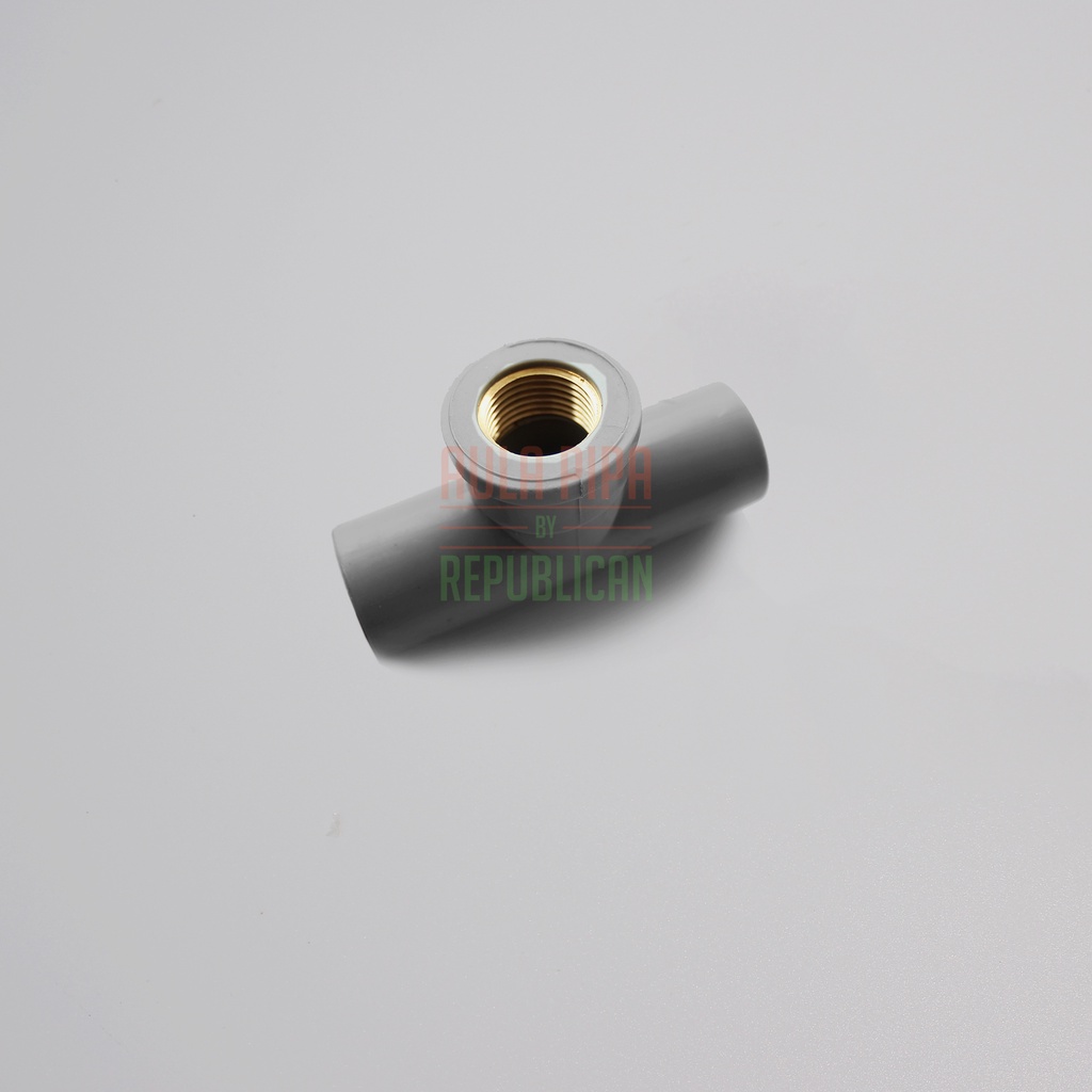 Jual TEE DRAT DALAM TDD 1/2 KUNINGAN GREST | FITTING PIPA PVC | T | Shopee Indonesia