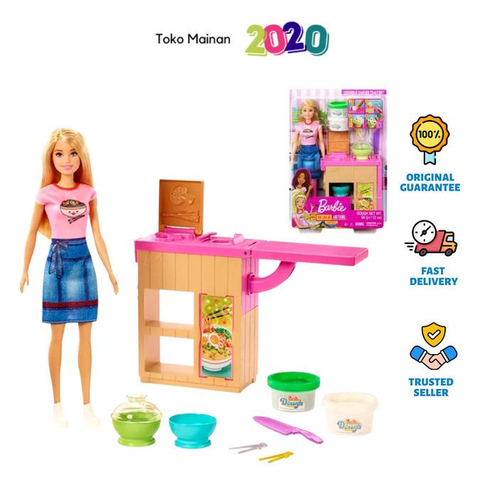 Jual Barbie Noodle Bar Playset with Blonde Doll - Boneka Barbie GHK43 ...