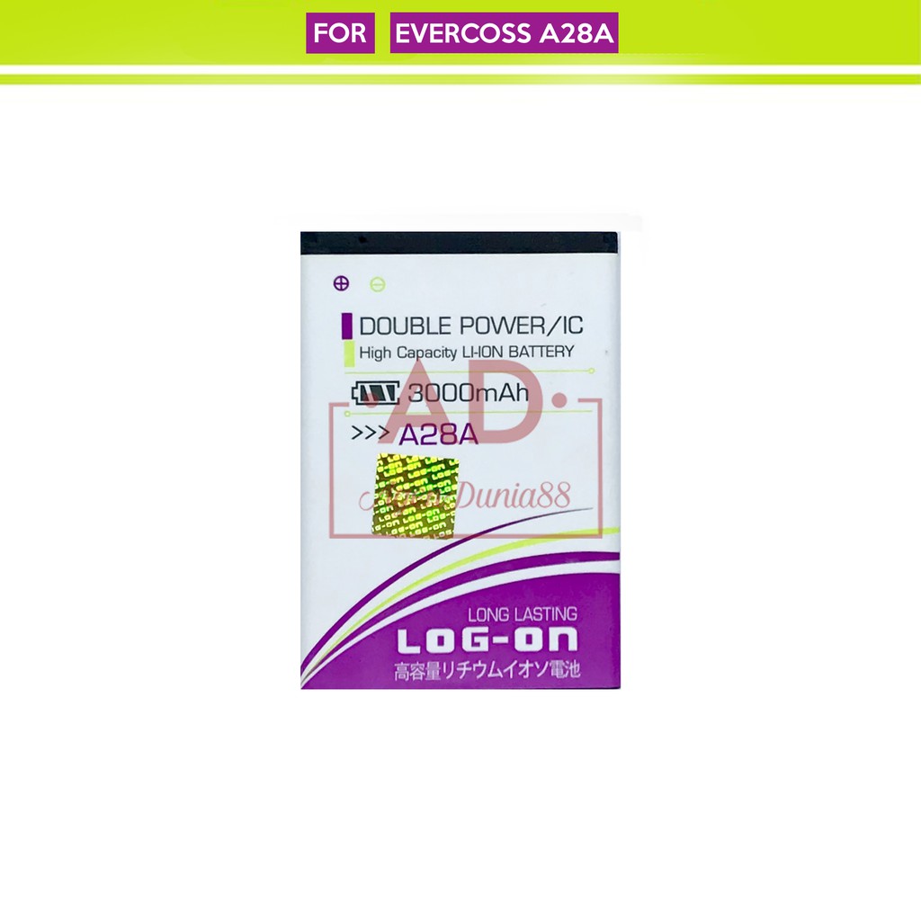 Jual BATERAI EVERCOSS A28A - LOG ON DOUBLE POWER BATTERY | Shopee Indonesia