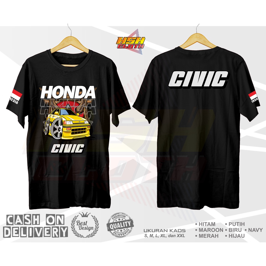 Jual Baju Kaos Distro HONDA CIVIC LX V2 JAPANESE SERIES Otomotif Bisa Custom - HSHCloth | Shopee ...