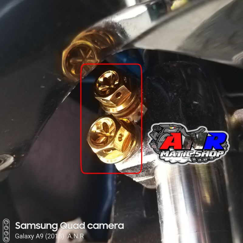 Jual Probolt Baut Shock Segitiga Depan Vario Beat Scoopy Stainless Heng ...