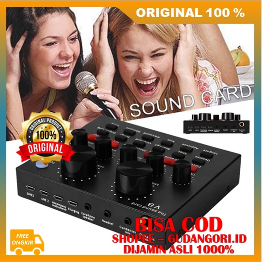 Jual V8 Audio USB External Soundcard Sound Card V8 ORIGINAL | Shopee ...