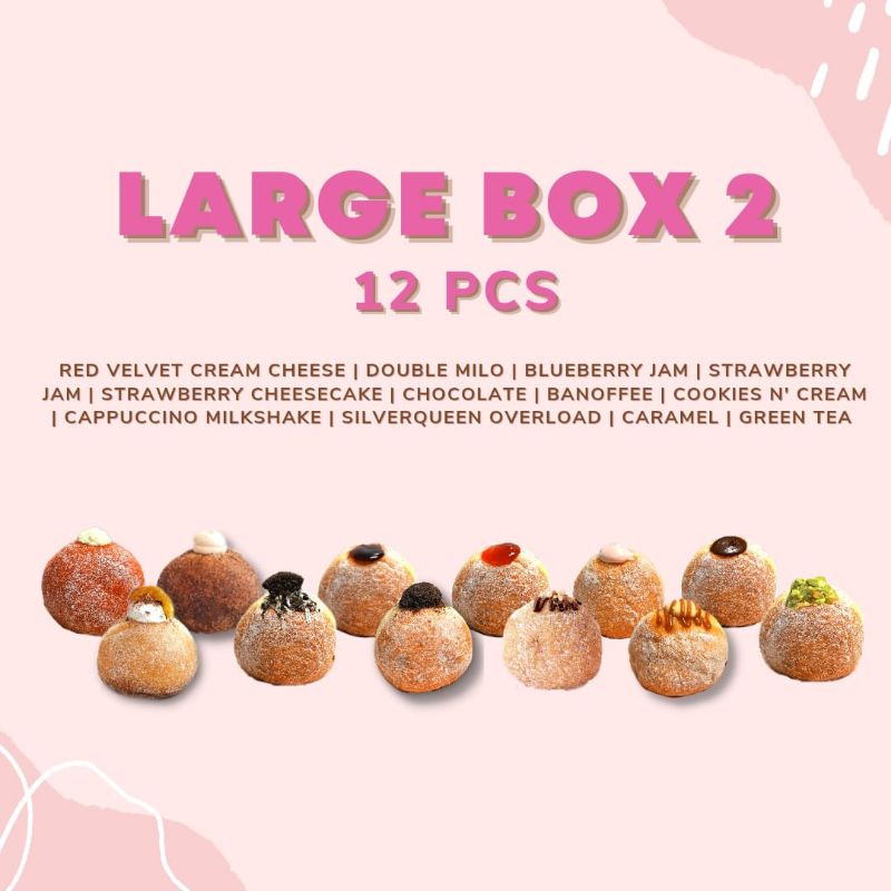 Jual Large Box 2 (Bomboloni isi 12pcs) | Shopee Indonesia