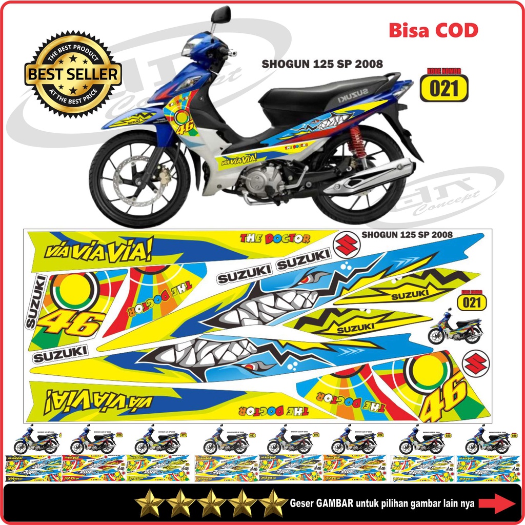 Jual Striping SHOGUN SP 125 Robot Variasi Hiu Shark Decal Thailook ...