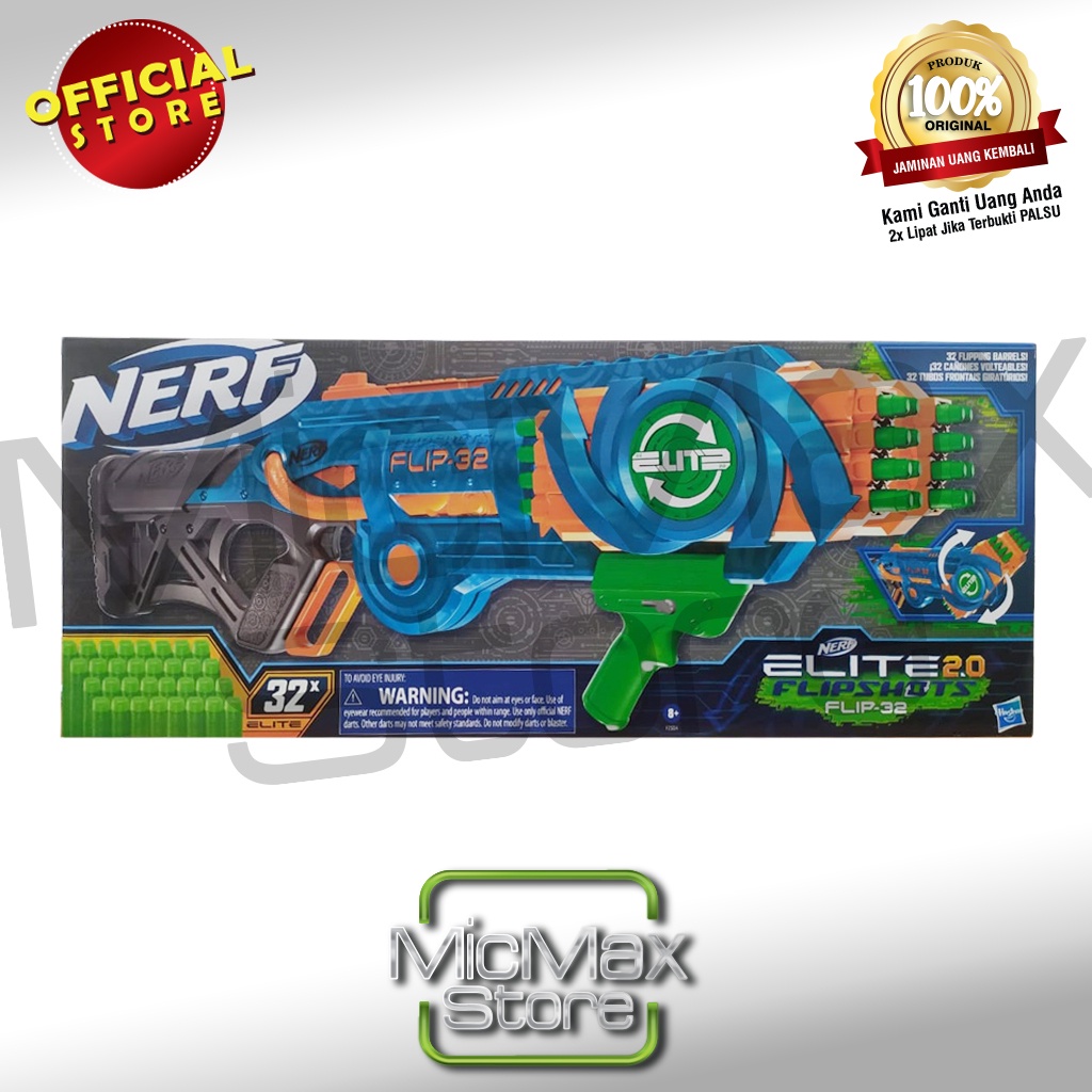 Jual Nerf Elite 2.0 Flipshots Flip-32 Blaster Original F2554 | Shopee ...