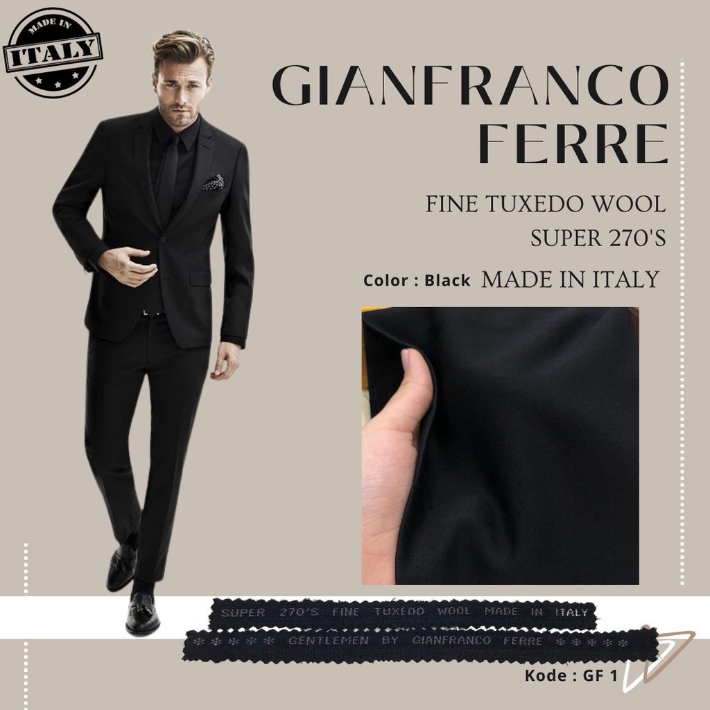 Jual [GF] BAHAN KAIN JAS SUPER 270'S GIANFRACO FERRE / BAHAN KAIN JAS ...