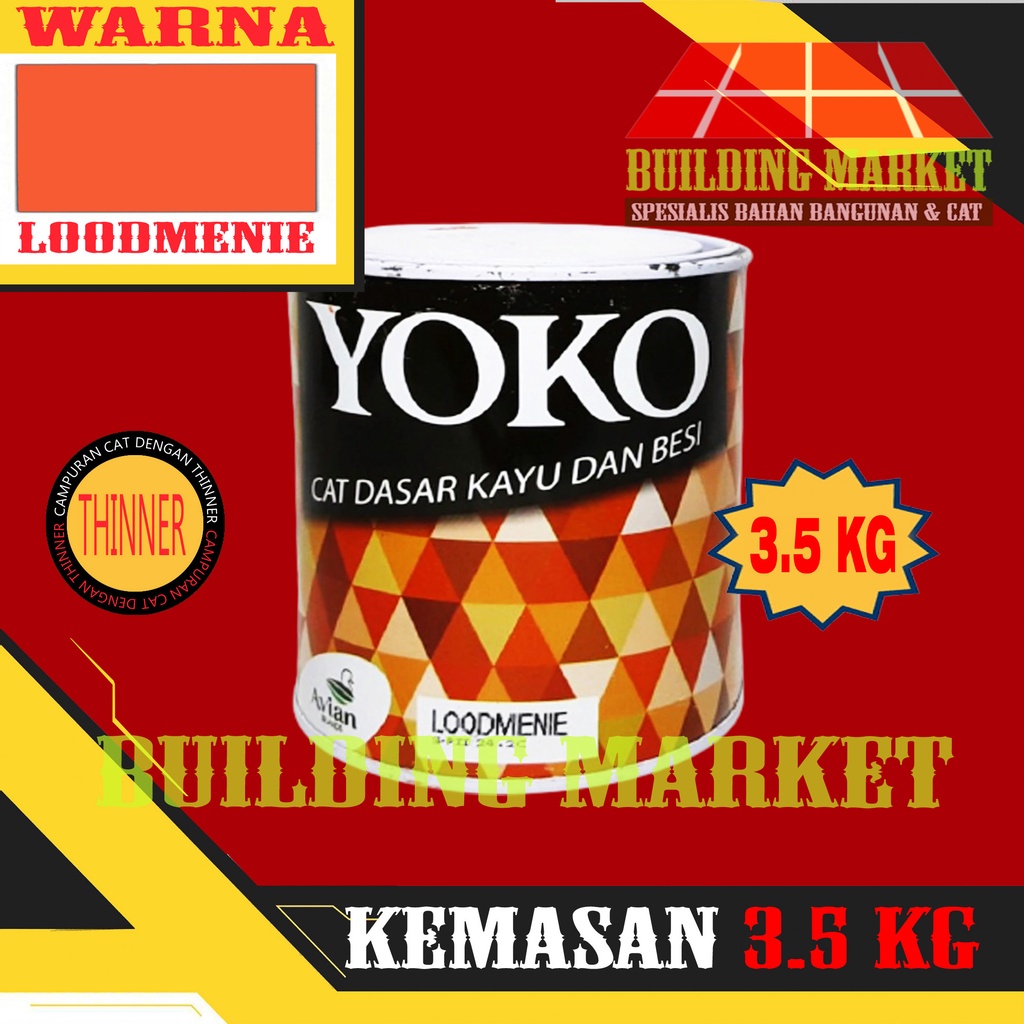 Jual MENI KAYU YOKO AVIAN BRANDS CAT DASAR YOKO LOODMENIE ORANGE 3.5 ...