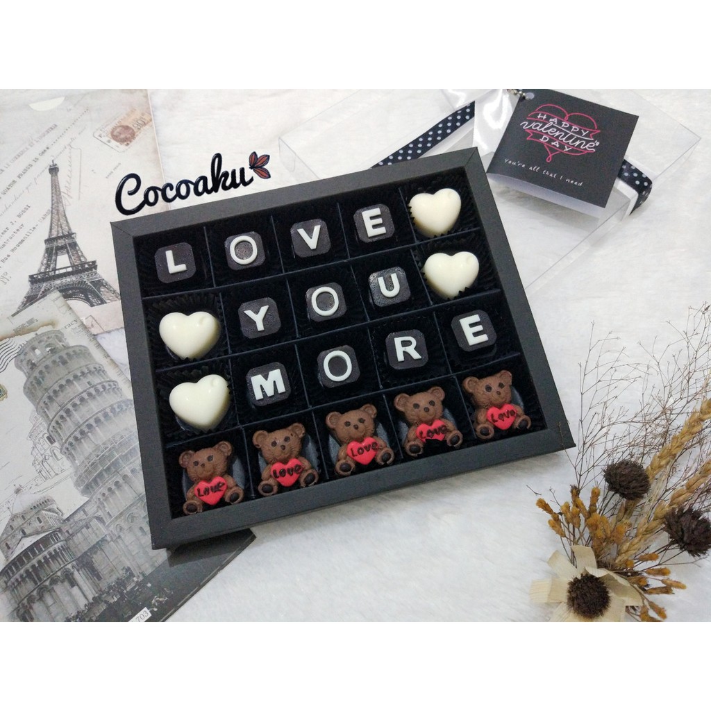Jual [READY] Cokelat Valentine / Coklat LOVE YOU / Cokelat box (box ...