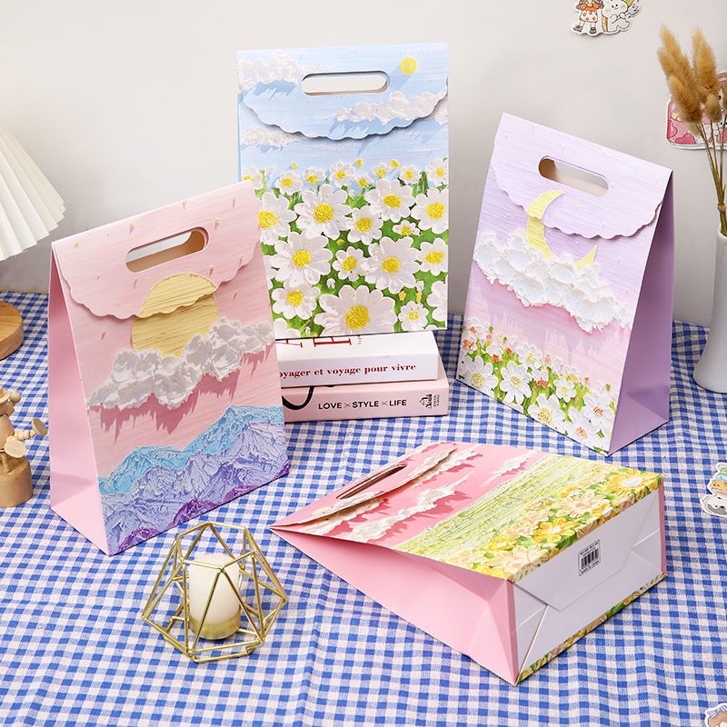 Jual [Delunashop] DL1170S Paper Bag motif 3D Paper Bag bunga tas kertas ...