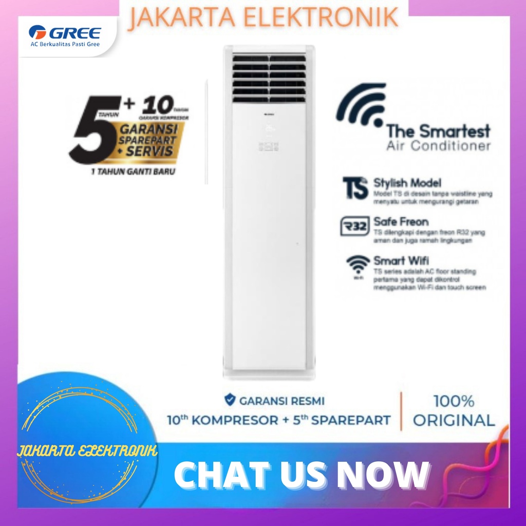 Jual GREE AC STANDING FLOOR 3 PK SMART WIFI TOUCH SCREEN | Shopee Indonesia