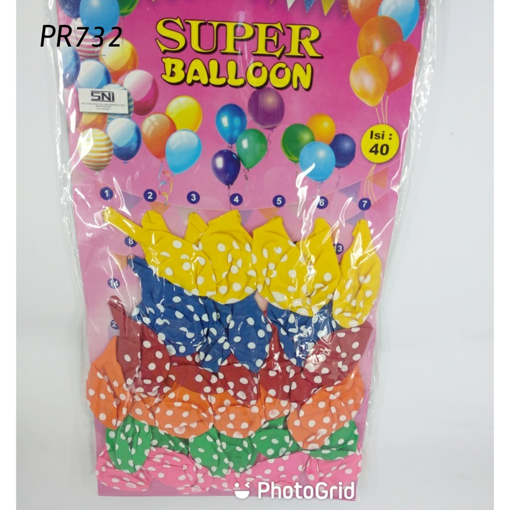 Jual BALON PAPAN RENTENG POLKADOT/PR732 | Shopee Indonesia