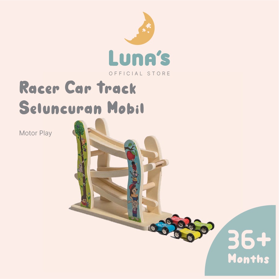Jual Luna's Mainan Sliding Car Track Mainan Seluncuran Mobil Ramp Racer ...