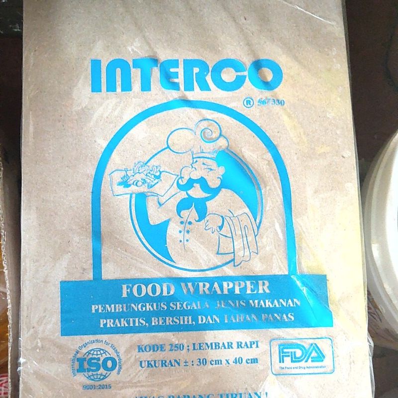 Jual kertas nasi merek interco isi250 | Shopee Indonesia