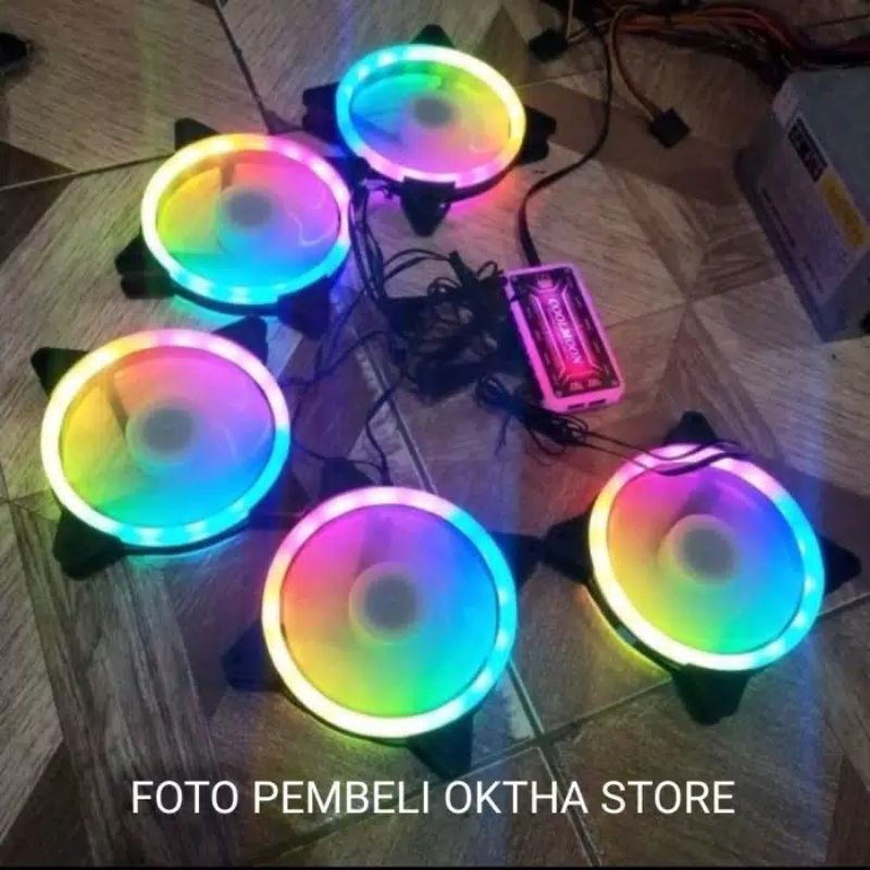 Jual PAKET HEMAT FAN CASING RGB 3x FAN + 1x CONTROLLER RGB FAN CASE ...