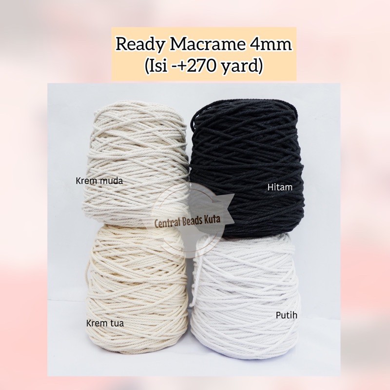 Jual tali macrame 4mm | Shopee Indonesia