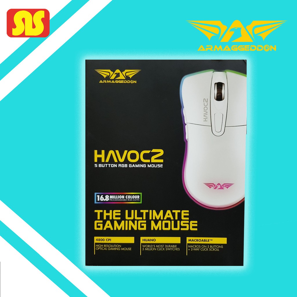 Jual Mouse Gaming Armaggeddon Havoc 2 - 4800Cpi RGB | Shopee Indonesia
